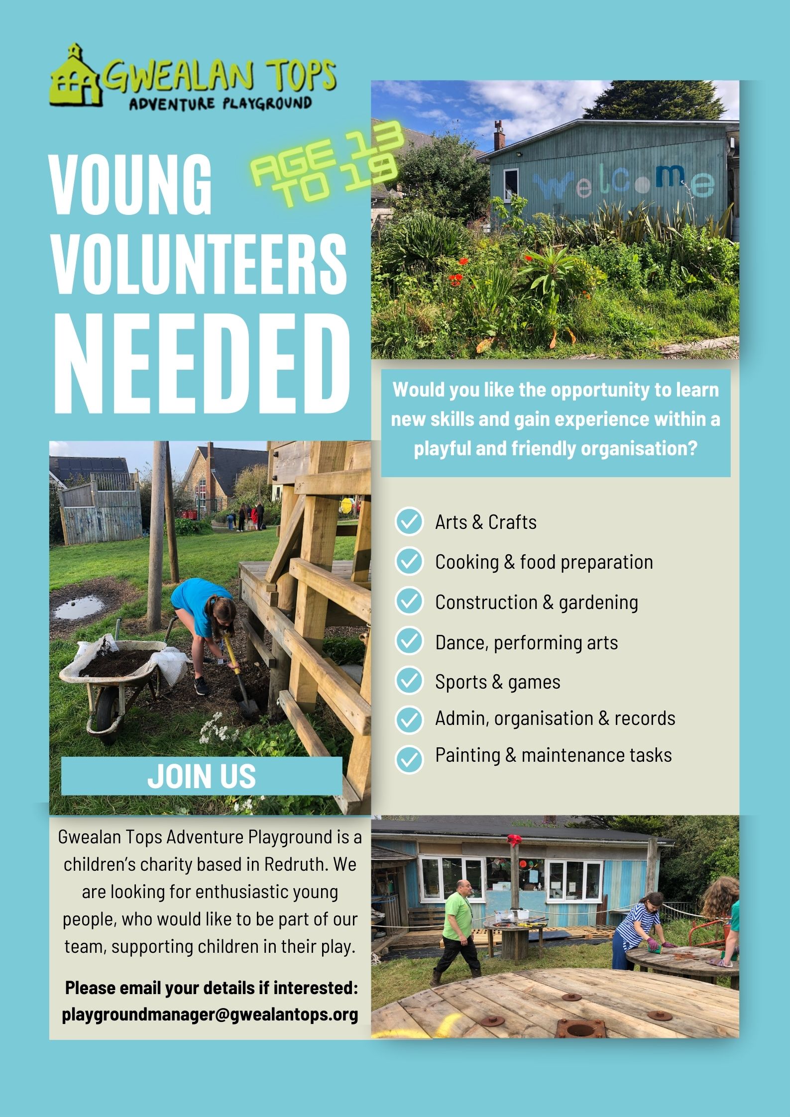 Get Involved - Gwealan Tops